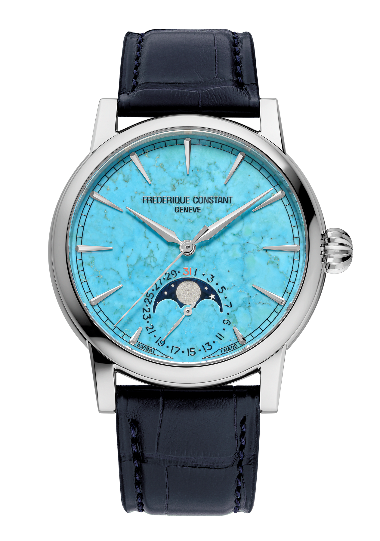 Frederique Constant CLASSIC MOONPHASE DATE MANUFACTURE Turquoise FC-71 ...